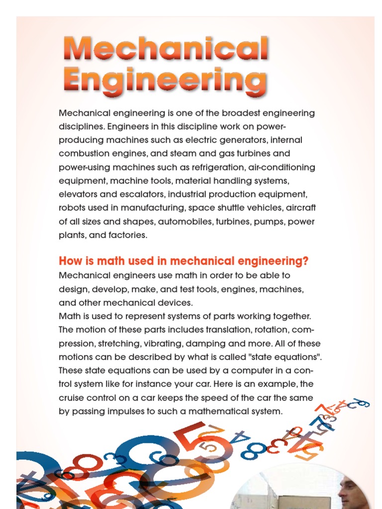 How Is Math Used in Mechanical Engineering?: What Are The Subject ...