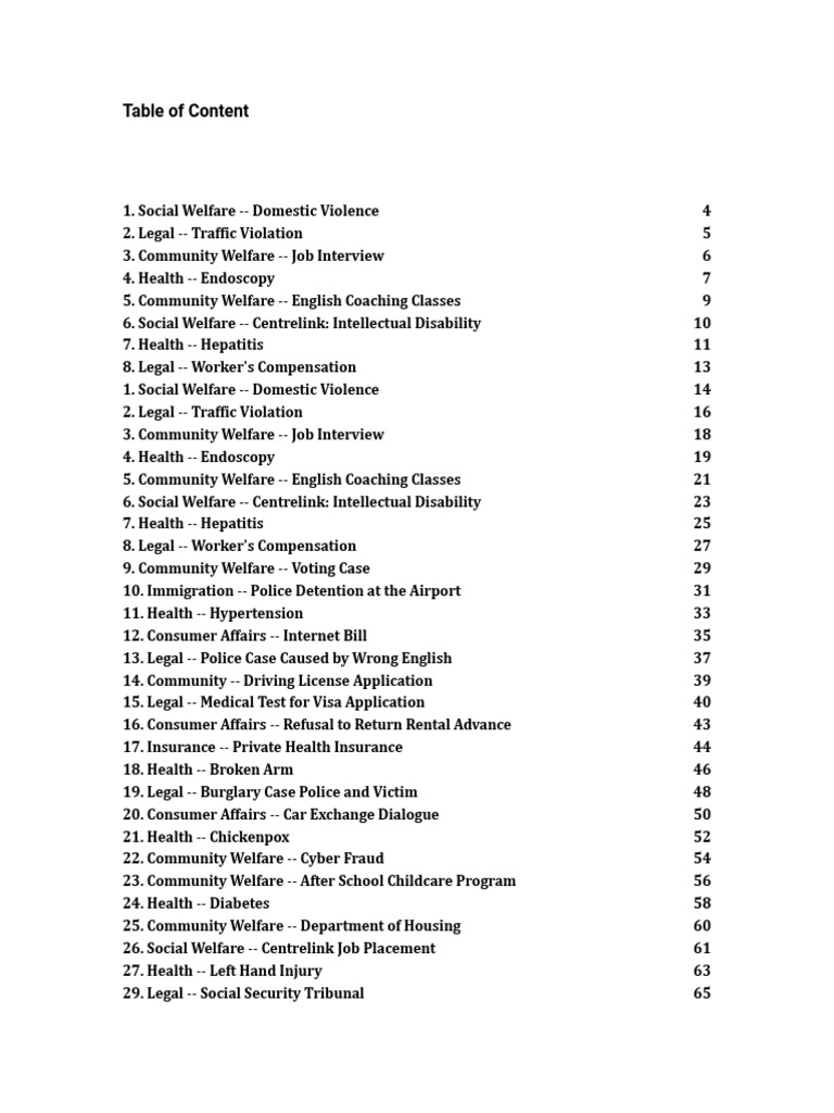 Bangla NAATI CCL Vocabulary Topic Coverage | PDF