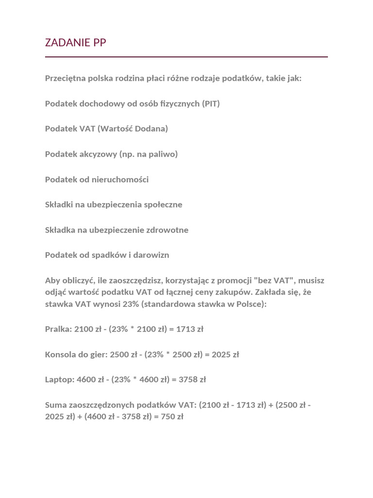 Zadanie PP | PDF