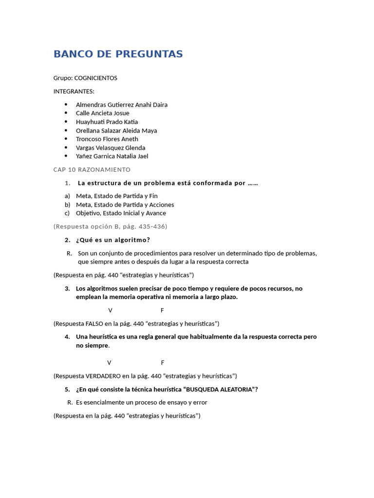 BANCO DE PREGUNTAS-1 | PDF