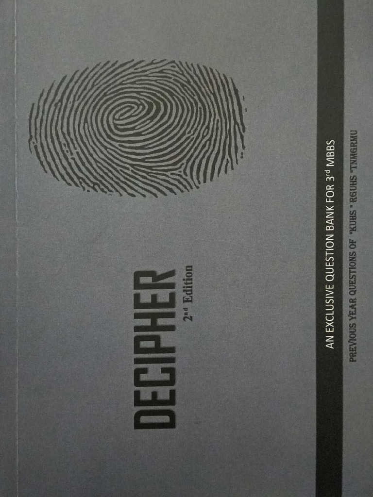 Decipher 3rd Year | PDF