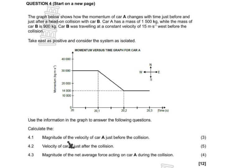 Grade 12 Momentum Exercise 2 | PDF