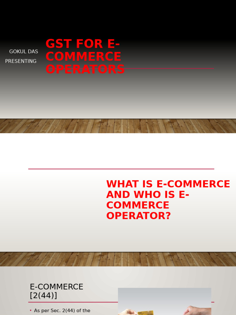 GST For E-Commerce Operator | PDF | Taxes | Government Finances