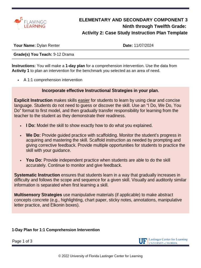 Renter - Comp3 - Lesson Plan | PDF | Learning | Human Communication