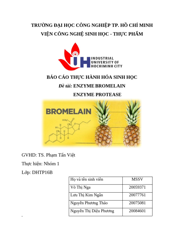 Nhóm 2-Tổ 1- Bài 5 Enzyme (1) | PDF