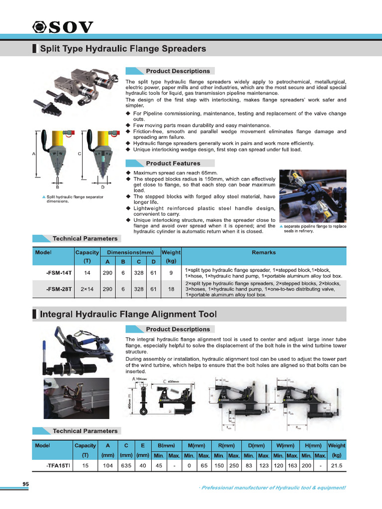 SOV - Catalog - Flange Tools | PDF