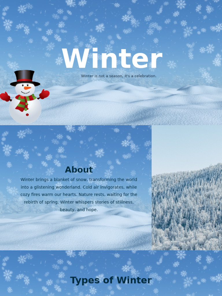 Winter PowerPoint Template Free | PDF | Snow | Winter