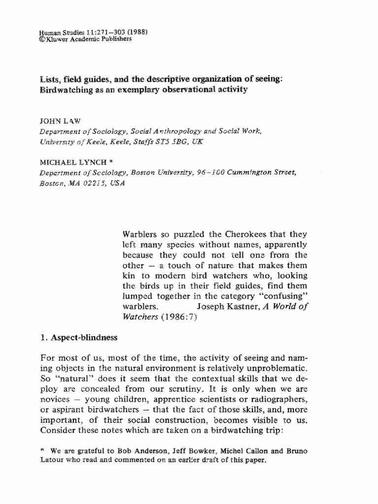 Law & Lynch, Birdwatching | PDF | Field Guide | Birdwatching