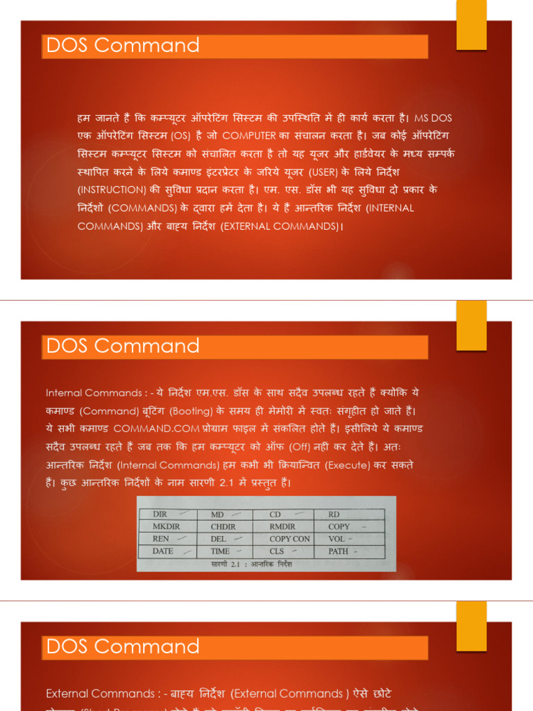 DOS Command | PDF