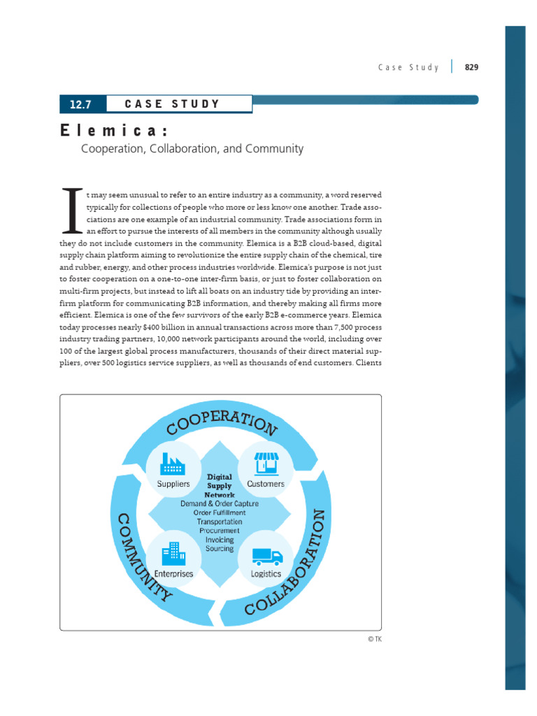 Elemica - Cooperation, Collaboration, and Community | PDF | Cloud Computing | Supply Chain