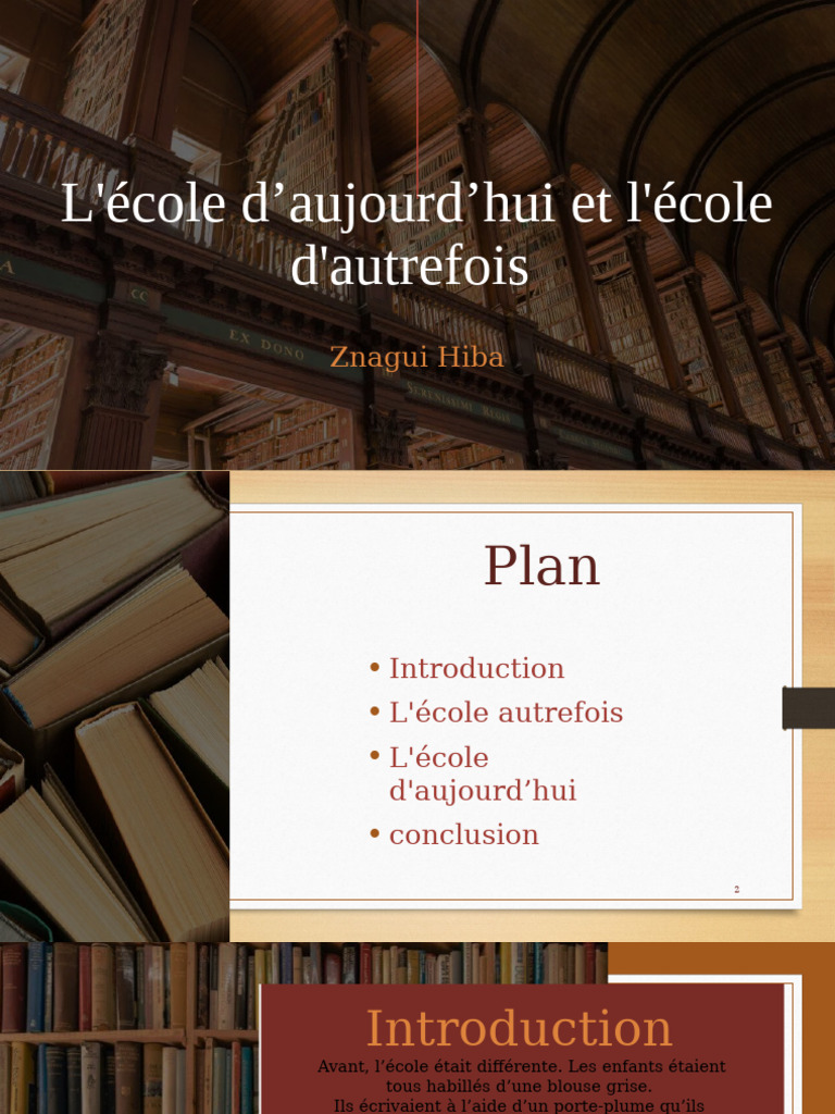 Évolution de l'école : hier et aujourd'hui | PDF