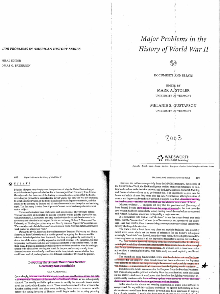 Atomic Bomb Debates | PDF
