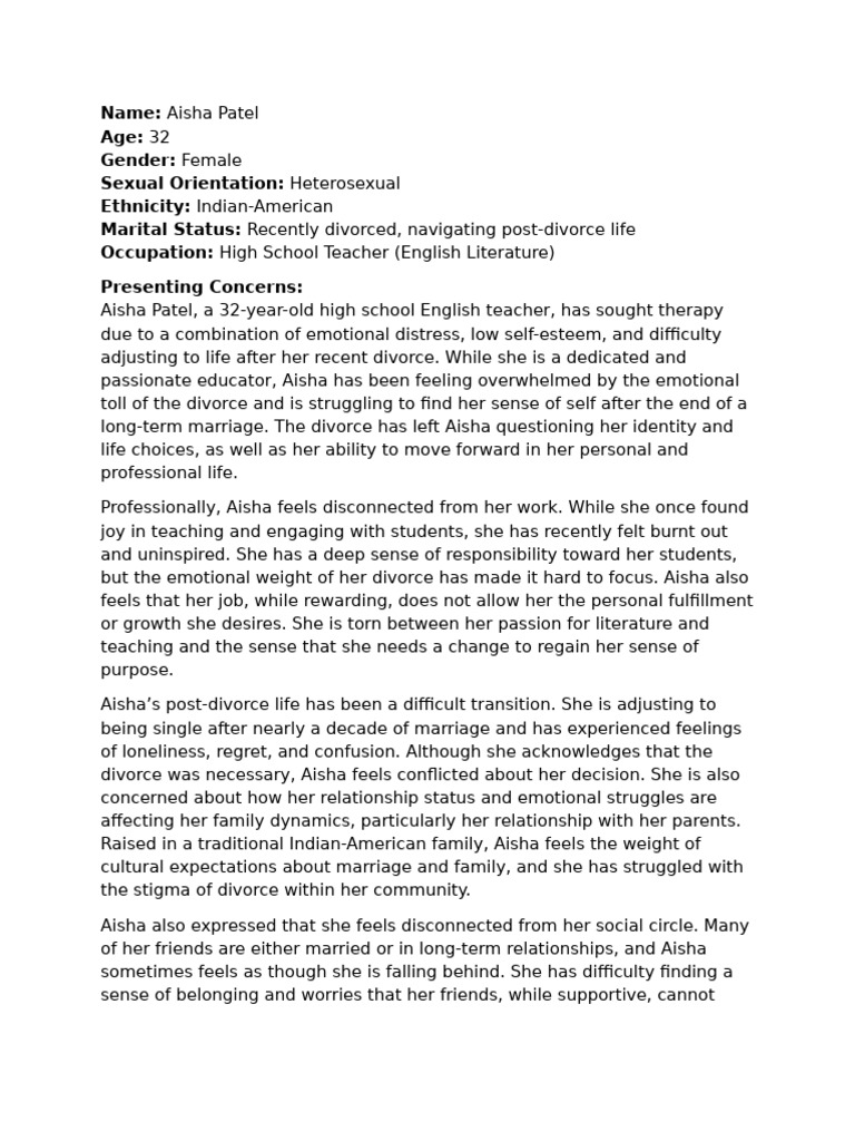 6) Aisha Patel | PDF | Family | Identity (Social Science)