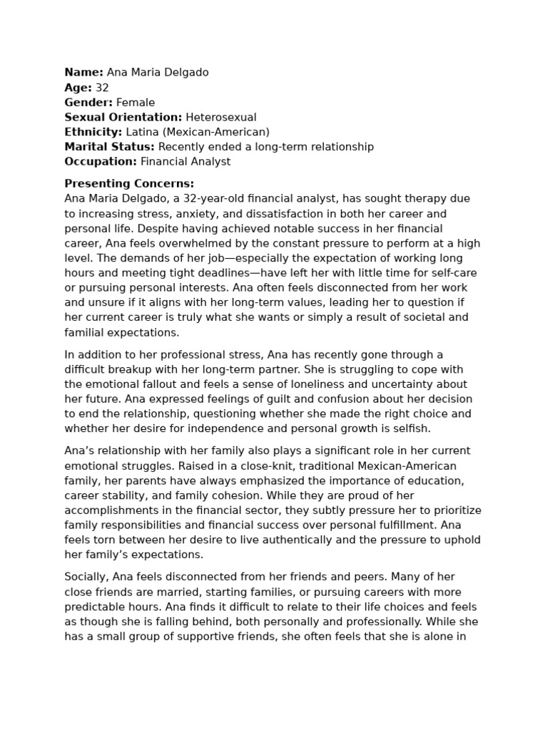 1) Ana Maria Delgado | PDF | Family | Anxiety