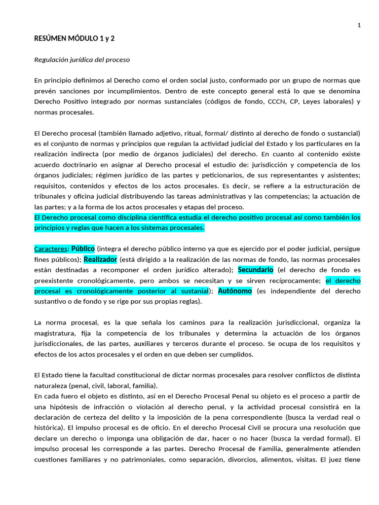 Procesal Mariela y Vane Mod 1 y 2 | PDF | Ley procesal | Herencia