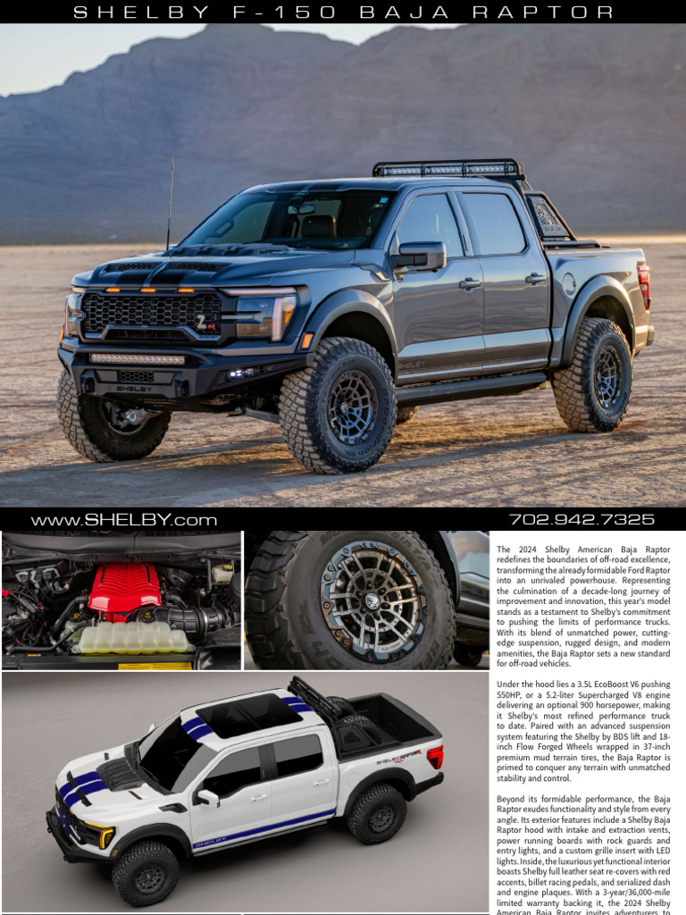 2024 Shelby Raptor Brochure | PDF | Vehicle Technology | Ford Motor Company
