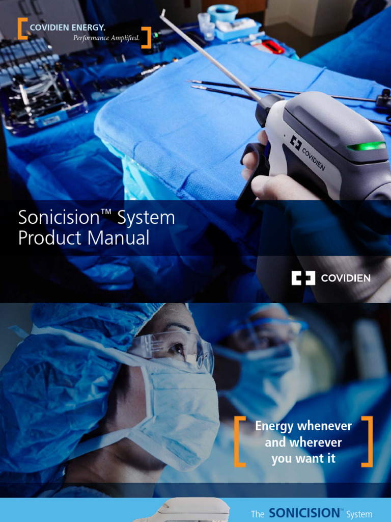 Sonicision System Product Manual | PDF | Surgery