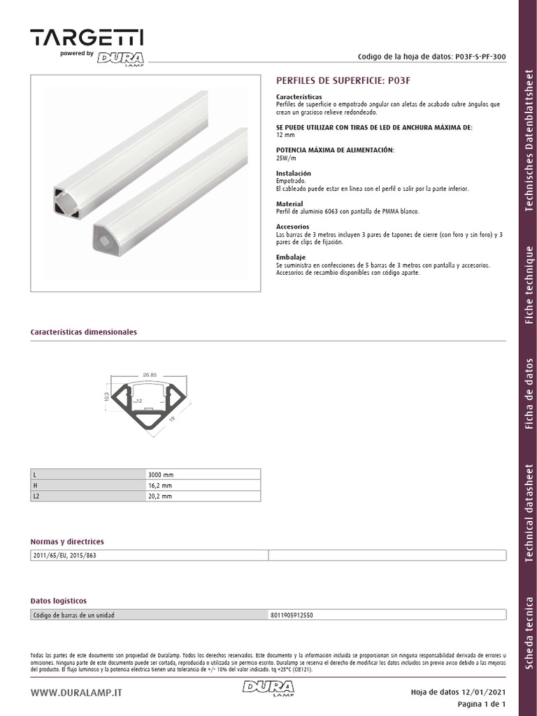 P03F-S-PF-300 - Datasheet - Es | PDF