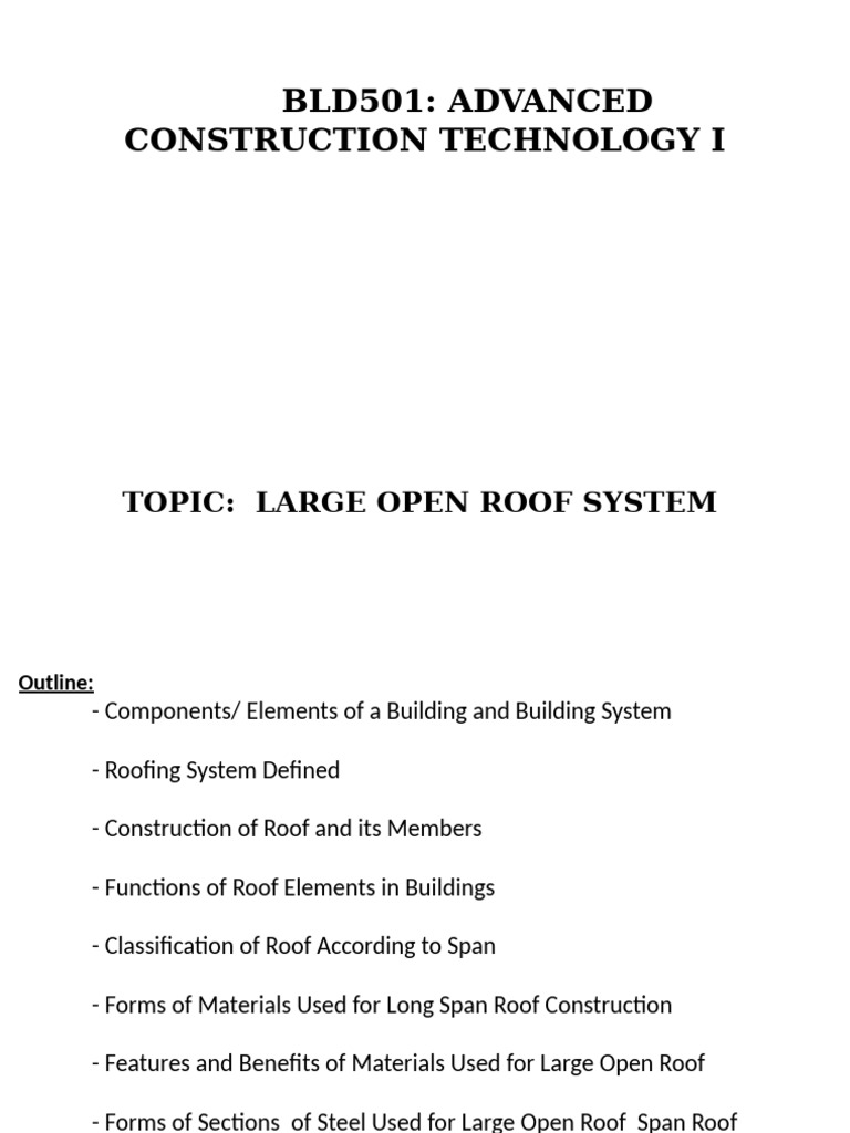 Large Open Roof System Overview | PDF | Roof | Structural Engineering