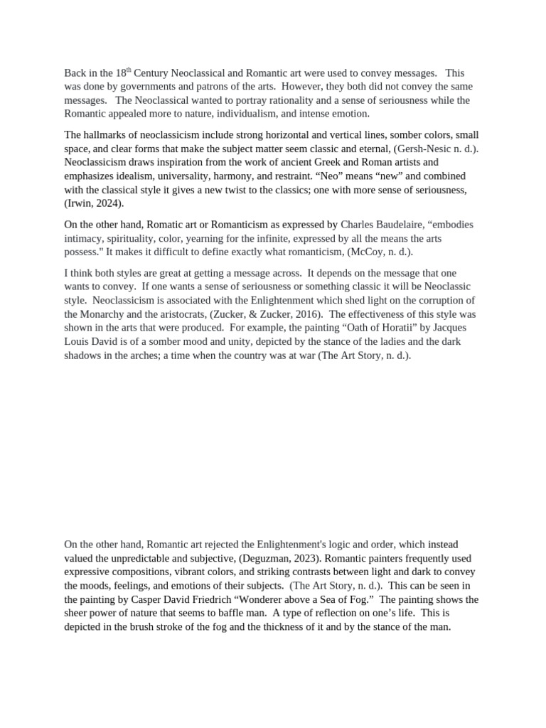 ArtHistory Unit 5 Discussion | PDF | Romanticism | The Arts