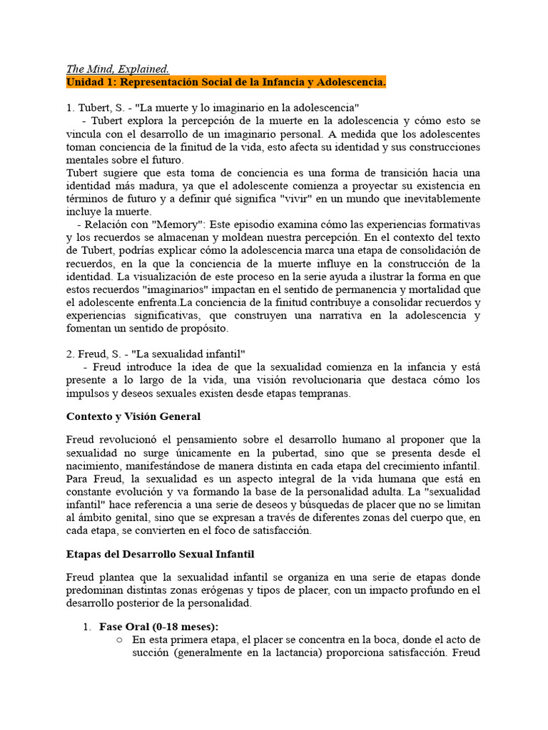 Relacion Entre The Mind, Explained.y Psico Ev. | PDF | Carné de identidad | Mente inconsciente