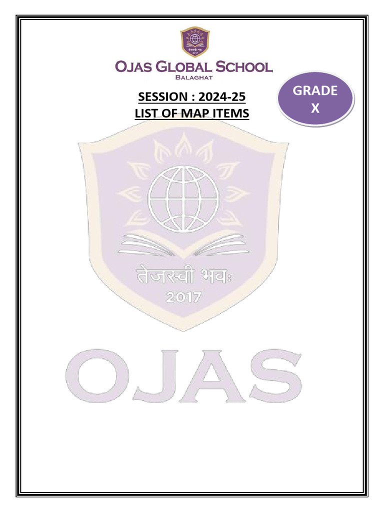Grade X SST(Map @Point) 2024 | PDF