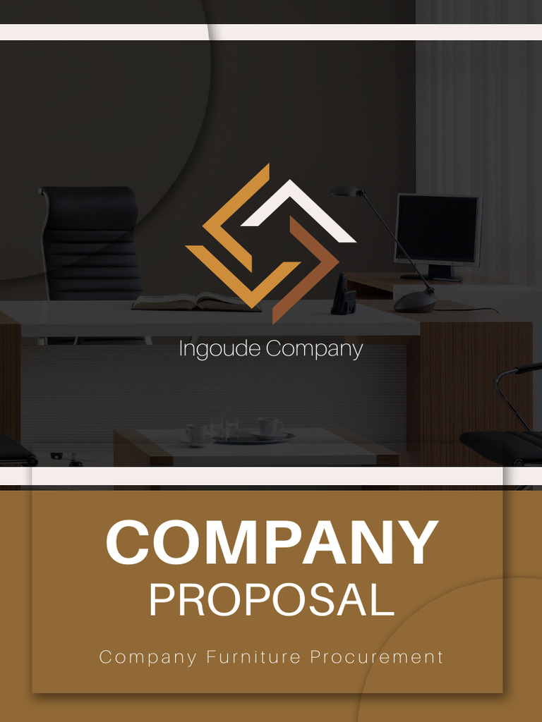 Black and Brown Modern Furniture Company Proposal | PDF