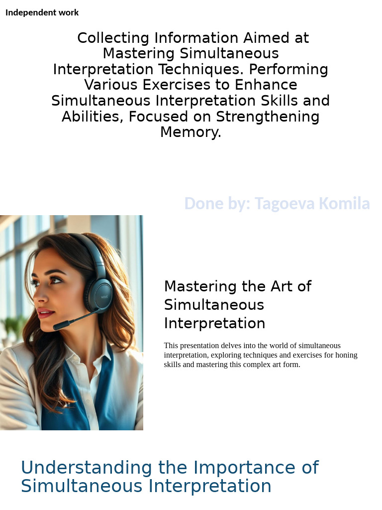 Tagoeva_Komila_Mastering-the-Art-of-Simultaneous-Interpretation | PDF | Language Interpretation ...