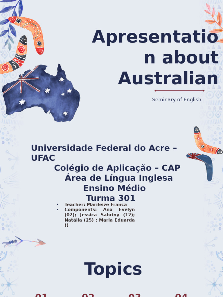Apresentation About Australian | PDF | Australia