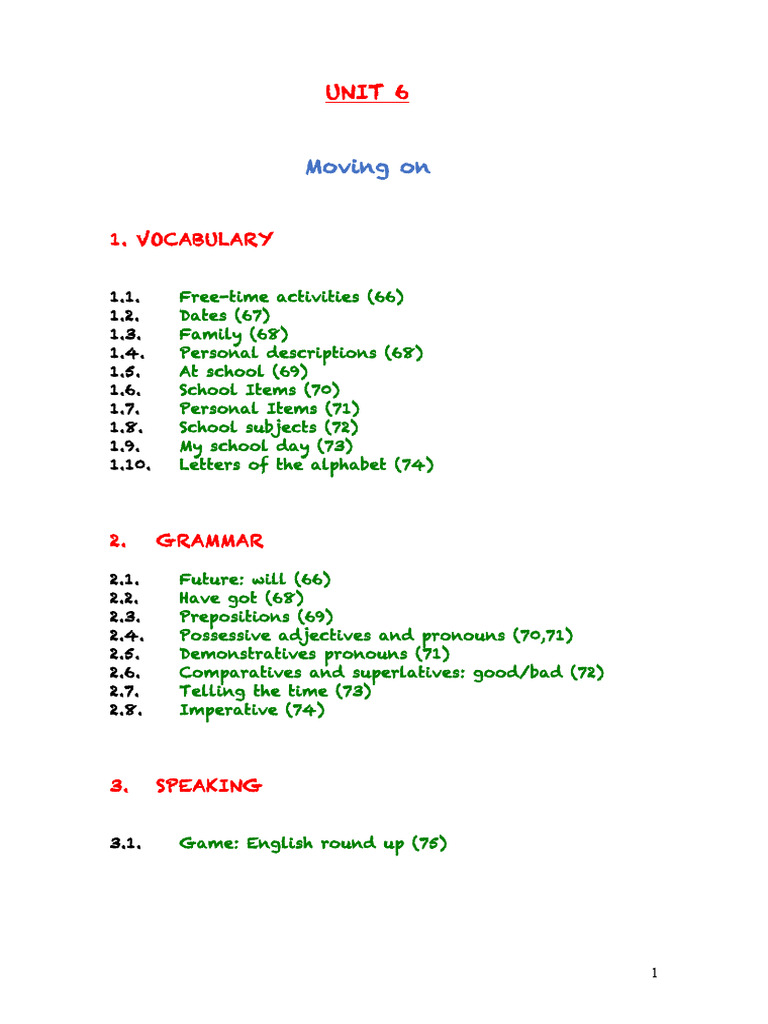 UNIT 6 - Moving On | PDF | Semantics | Languages