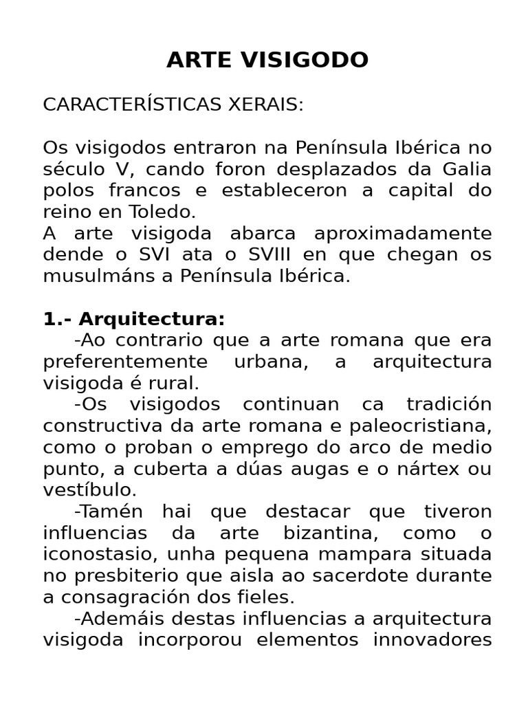 Arte Visigodo | PDF