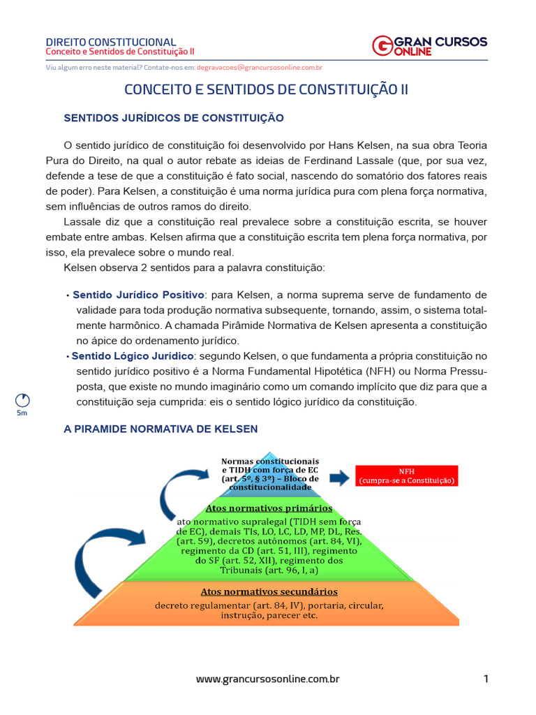 Sentidos da Constituição: Kelsen e Teixeira | PDF | Constituição | Lei ...