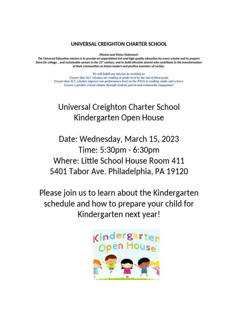 Universal Creighton Charter School | PDF