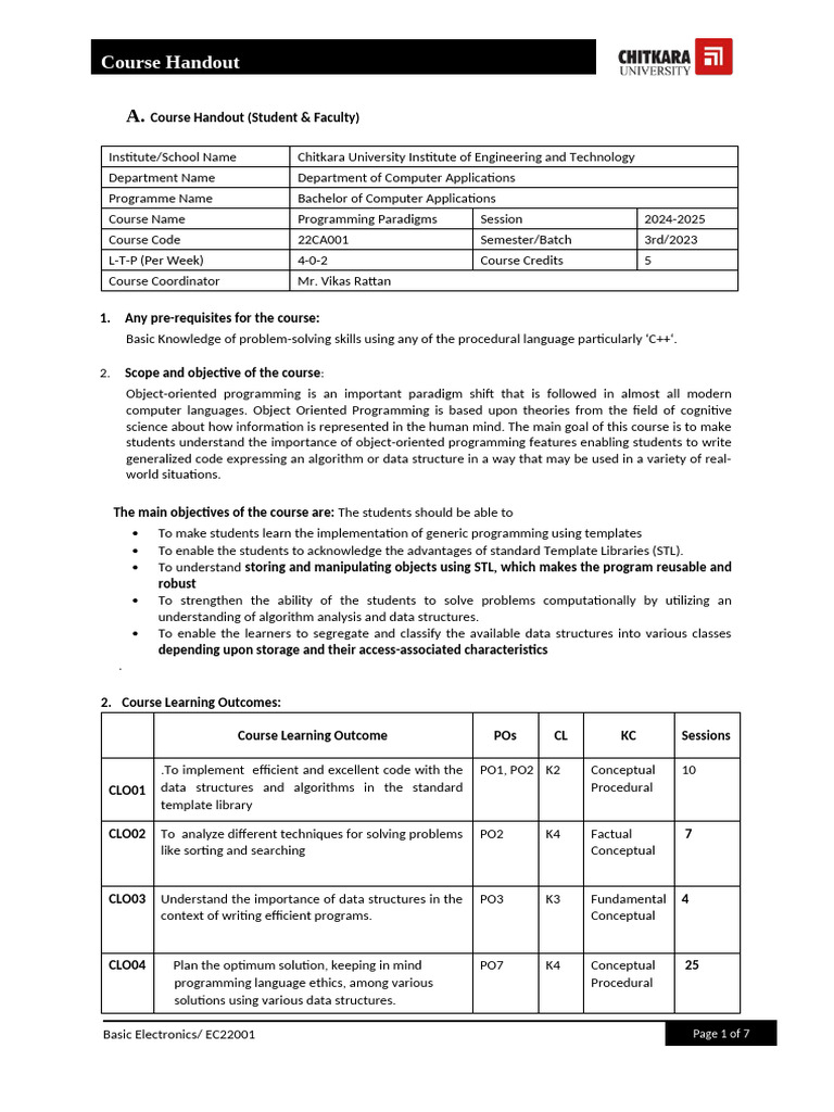 Programming Paradigms Course Guide | PDF | Queue (Abstract Data Type) | Algorithms And Data ...