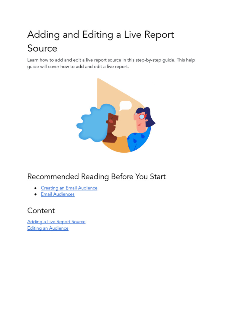 Adding and Editing A Live Report Source | PDF | Computing | Software