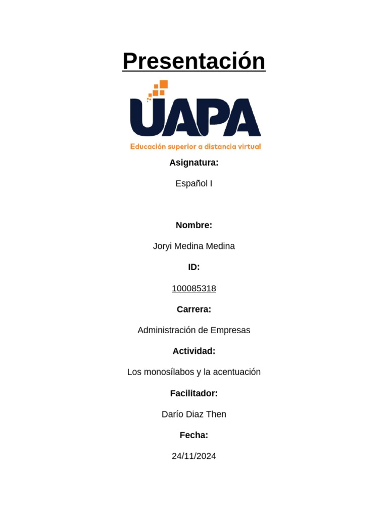 Monosílabos y Acentuación en Español | PDF | Lingüística