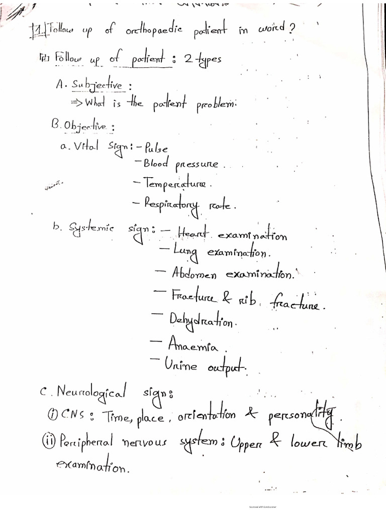 Orthopedics Ward Hand Note (Feni General Hospital) Created by MD.N ...