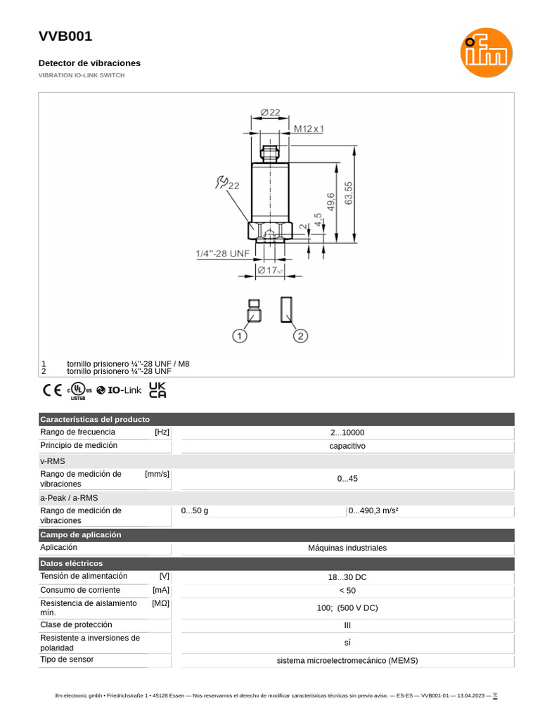 Detector de Vibraciones VVB001 | PDF | Ingenieria Eléctrica | Electricidad