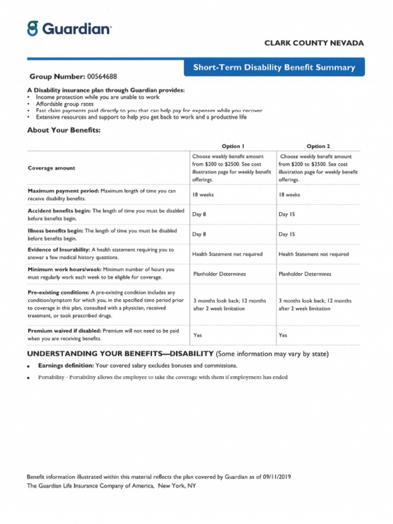 Short Term Disability Benefit Summary | PDF