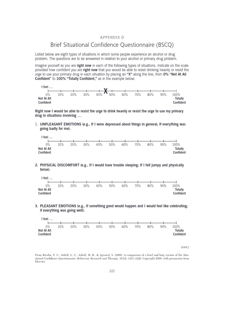 Appendix D - Brief Situational Confidence Questionnaire - Appendix - D - Brief - Situational ...