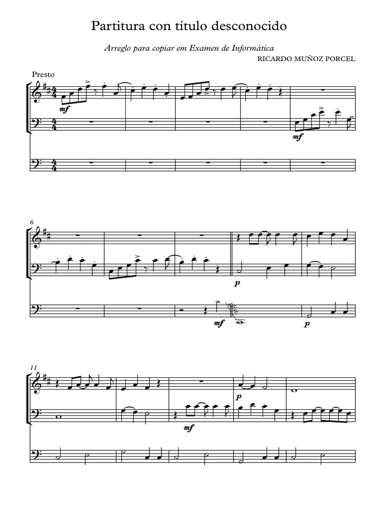 RicardoMuñozPorcel - Partitura completa | PDF