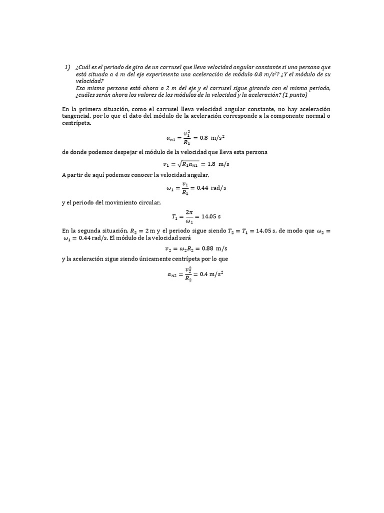20211111 Soluciones parcial (2) | PDF | Fuerza | Aceleración