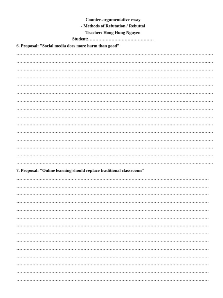 Methods of Refuting -G10 - More Practices | PDF