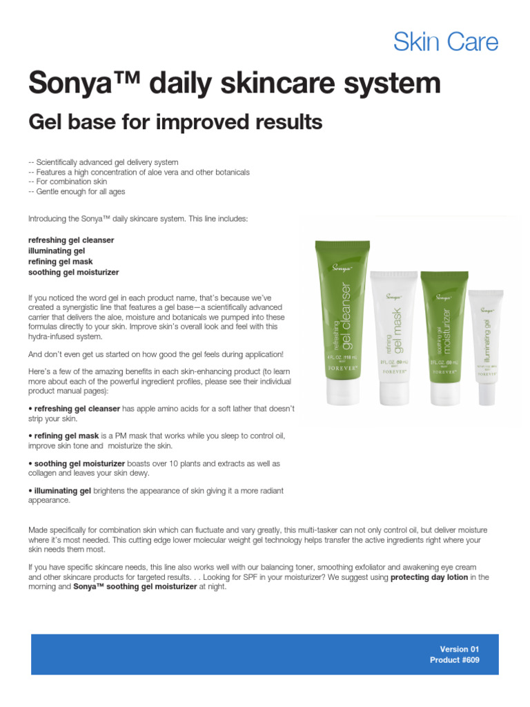 Sonya Skincare System | PDF