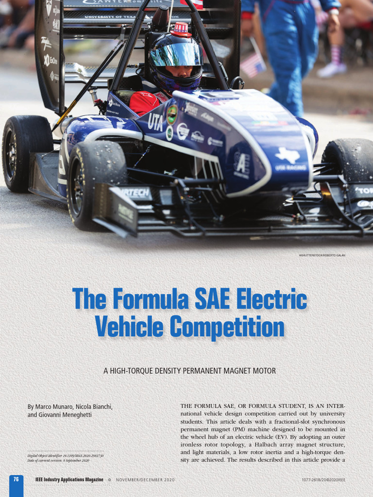 The Formula SAE Electric Vehicle Competition A High-Torque Density ...