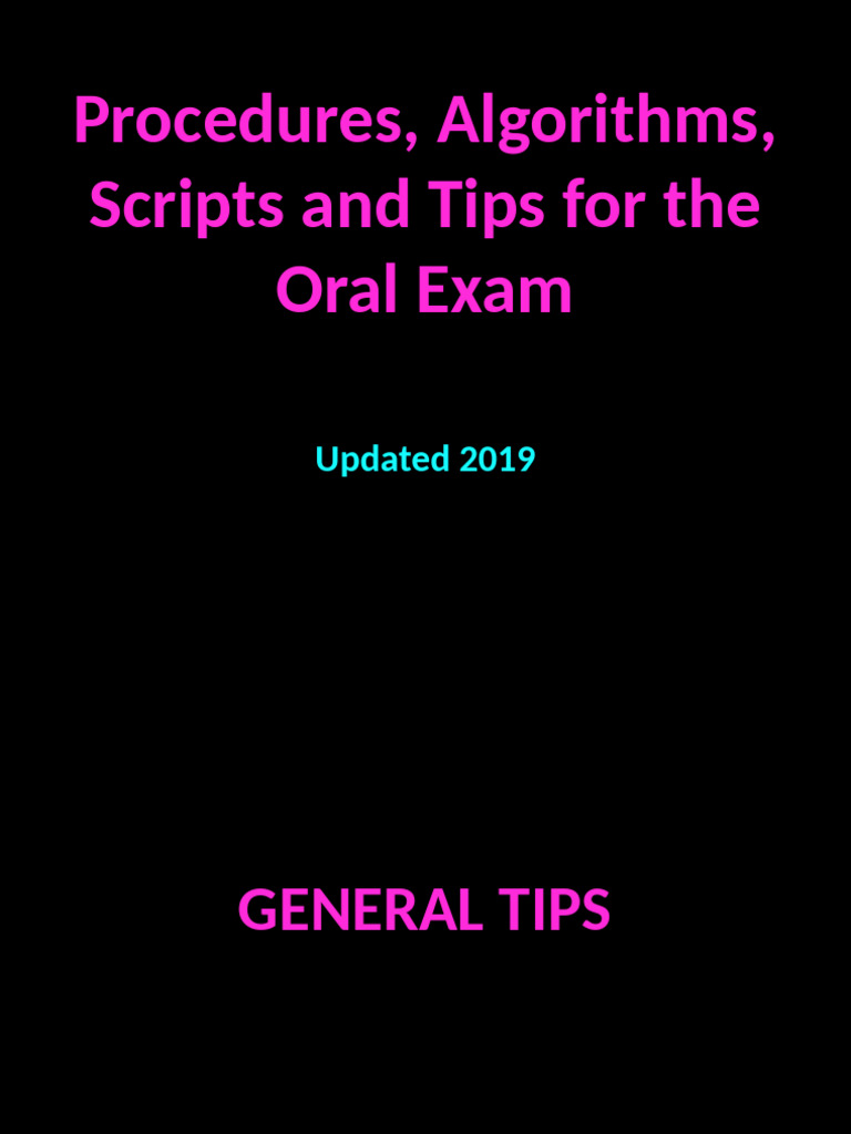 Oral Exam Scripts- 1 | PDF | Cardiopulmonary Resuscitation | Cardiac Arrest