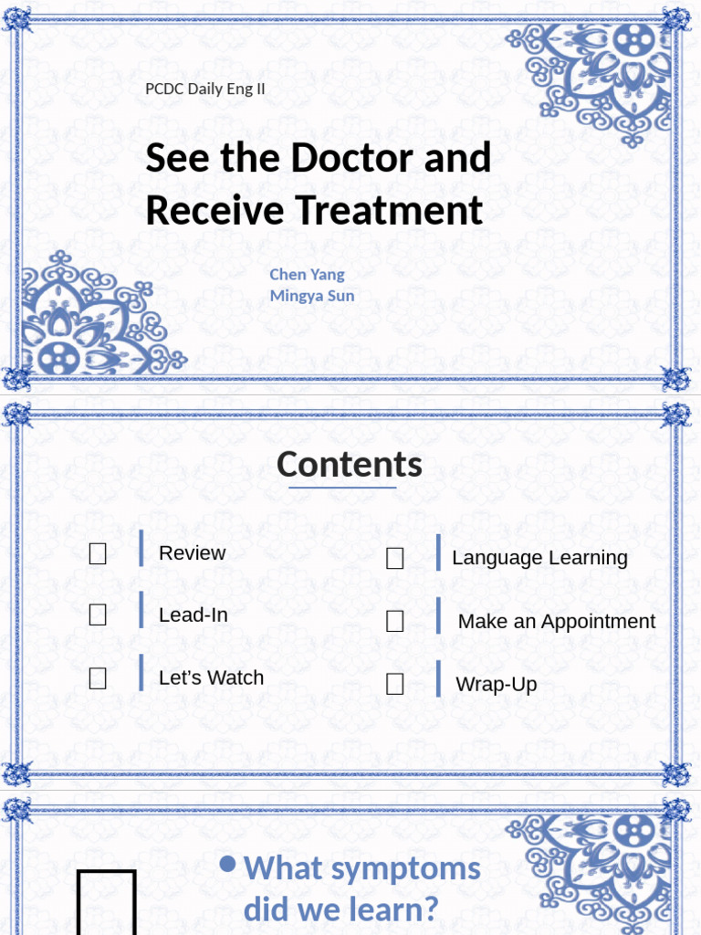 PCDC Daily Eng II Week 6 Class 2 | PDF | Allergy | Physician