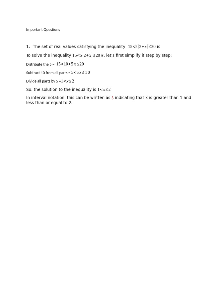 Important Questions | PDF