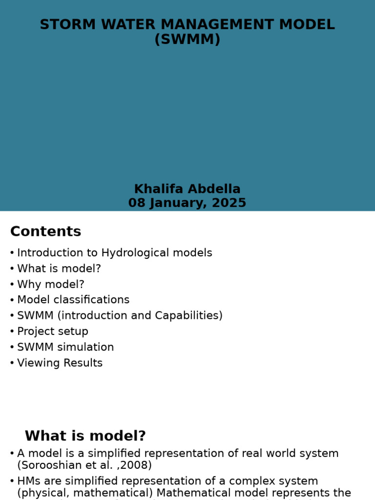 Storm Water Management Model | PDF | Earth Sciences | Environmental Science