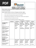Lesson Plans EFAL Grade 3 Term 2 | PDF | Phonics | English Language